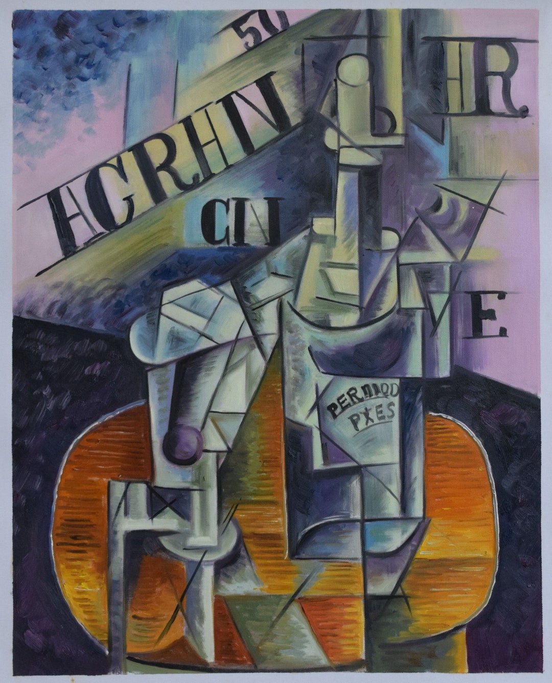 PABLO PICASSO bottle of Pernod Oil Painting - Etsy