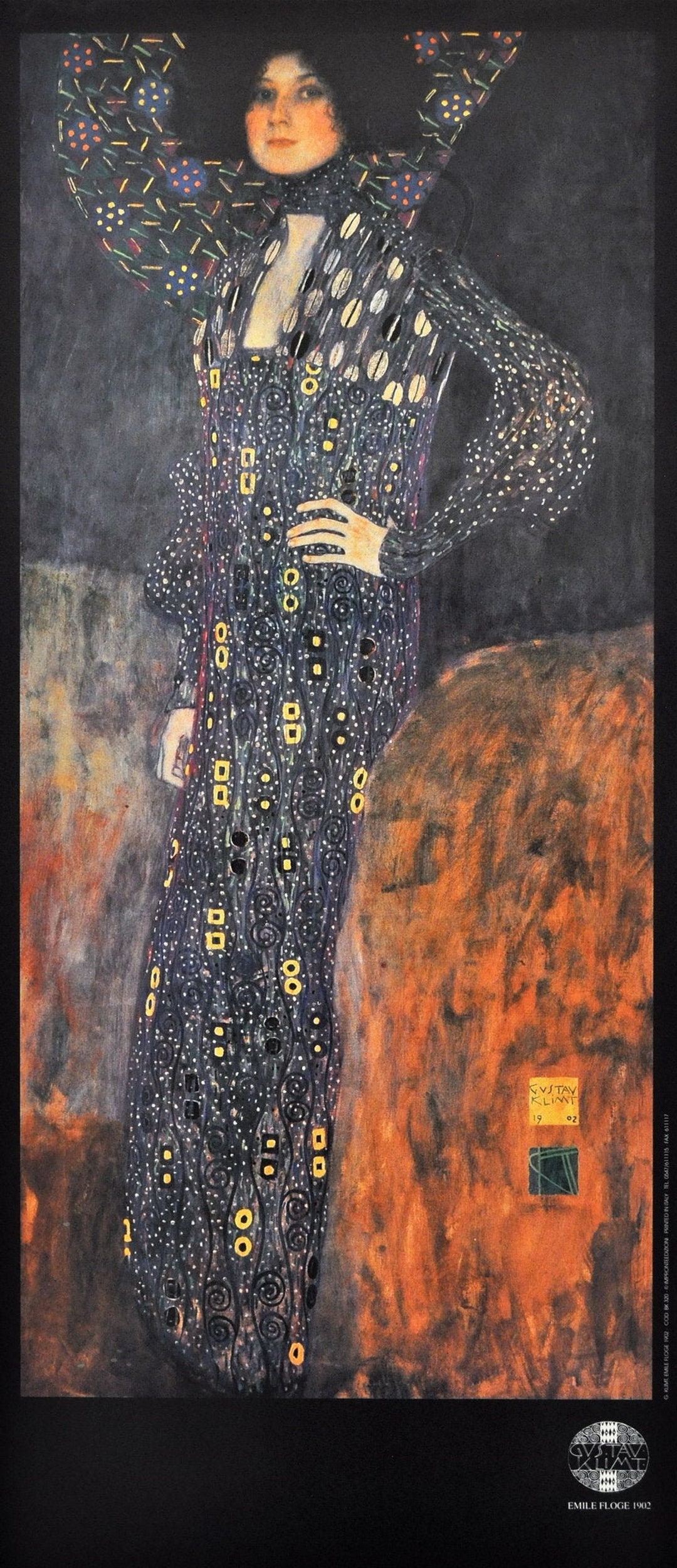 GUSTAV KLIMT emile Floge Original Vintage Poster Year 1992 - Etsy