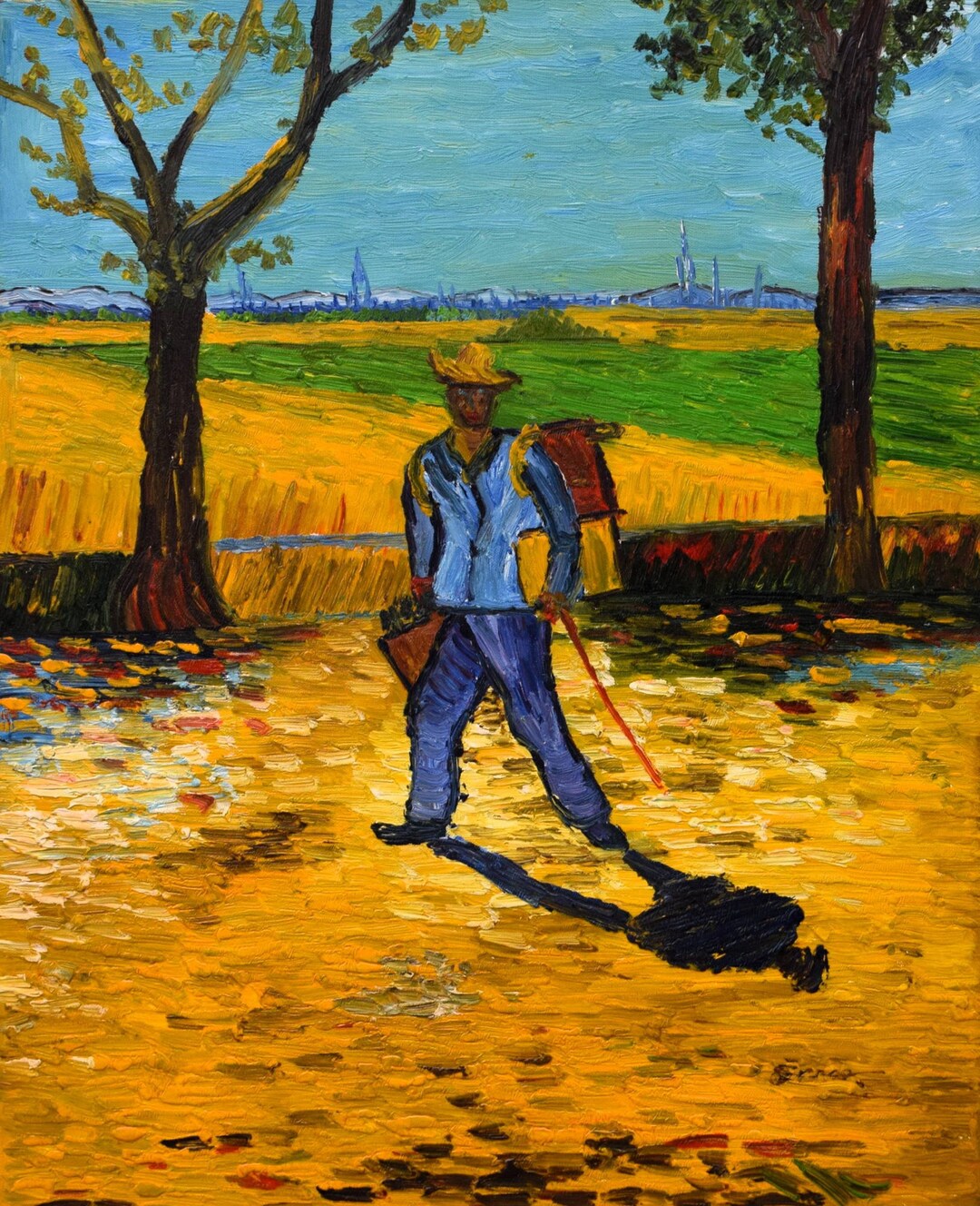 VINCENT VAN GOGH the Sower Oil Painting Reproduction Handmade 50x40 Cm ...
