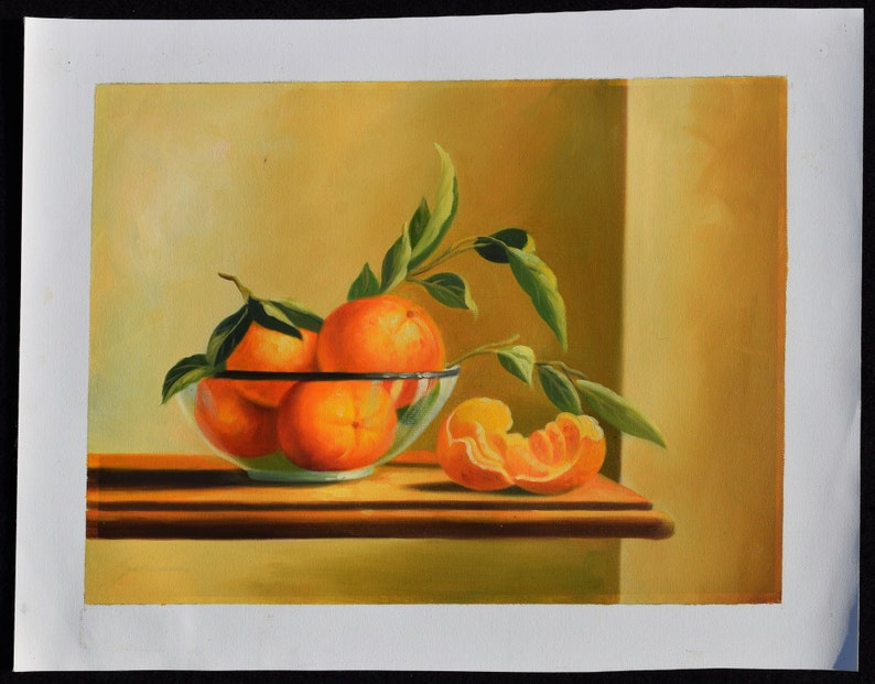STILL LIFE table With Oranges Hand Made Oil Painting - Etsy