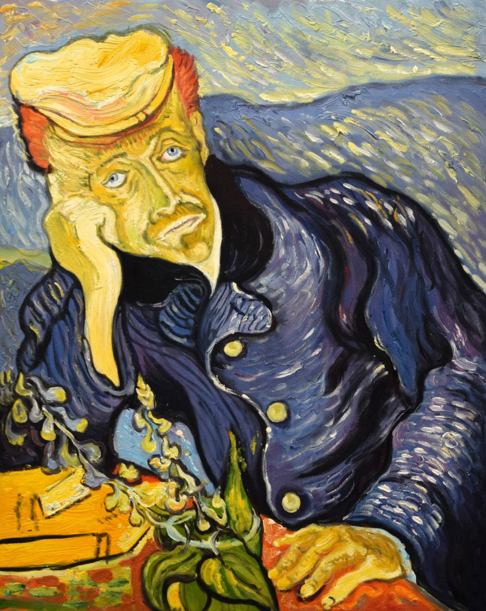 VINCENT VAN GOGH portrait of Dr Gachet Oil - Etsy