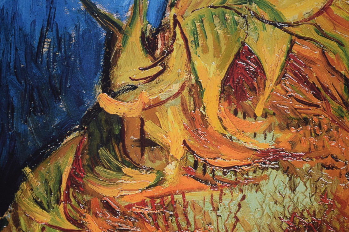 VINCENT VAN GOGH still Life With 2 Sunflowers - Etsy