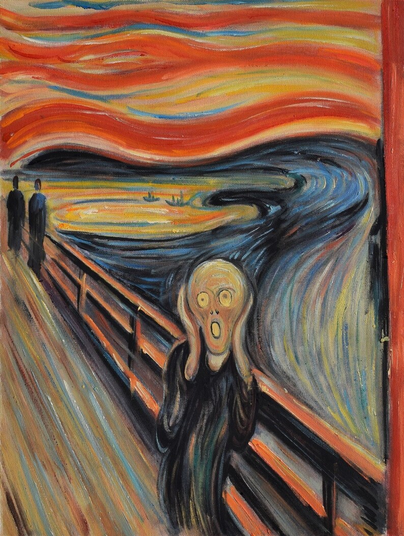 EDWARD MUNCH the Scream Oil Painting Reproduction Hand Made - Etsy