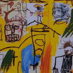 JEAN MICHEL BASQUIAT yellow Tar and Feathers Lithography L.E. 220/300 ...