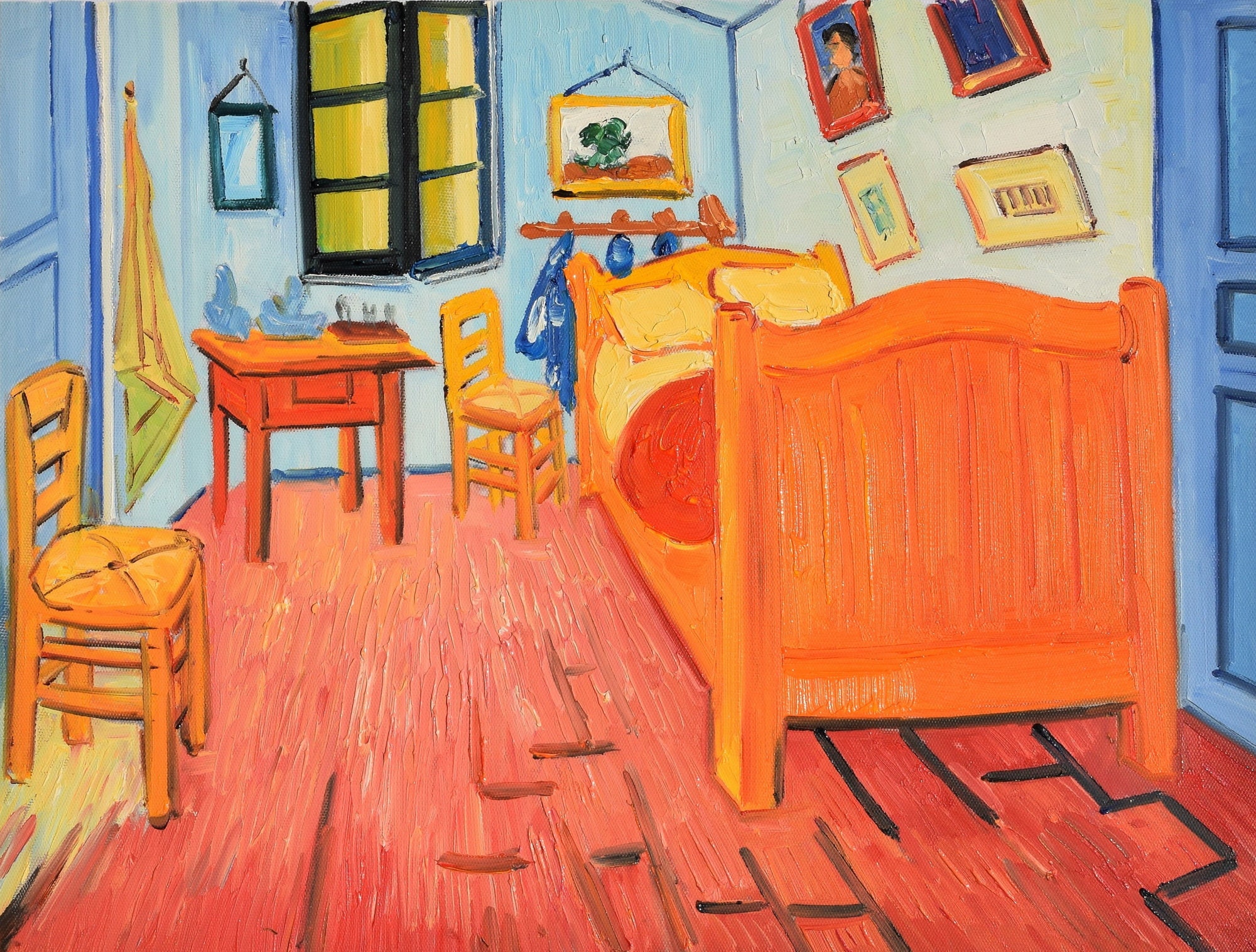 VINCENT VAN GOGH room in Arles Hand Made Oil Painting Reproduction - Etsy
