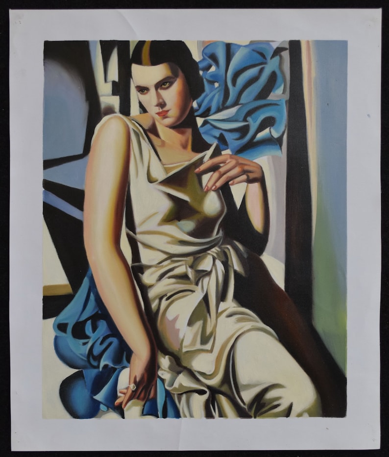 TAMARA DE LEMPICKA portrait of Madame M. Oil - Etsy