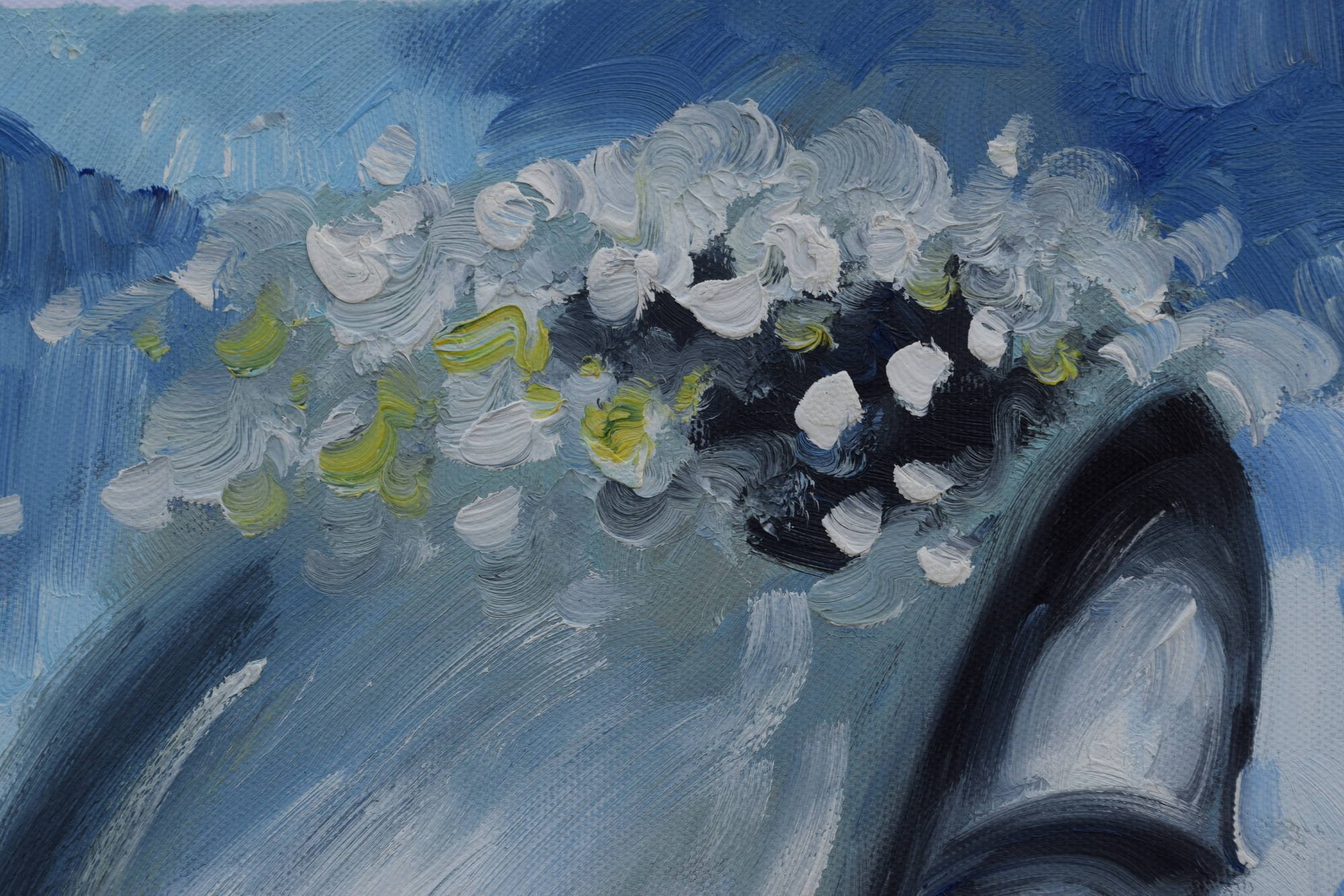 MARC CHAGALL bride With Fan Oil Painting Reproduction Cm 40x30 Hand ...