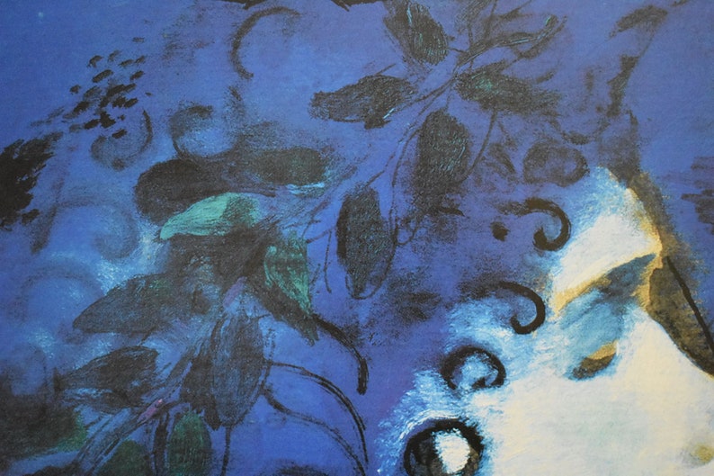 MARC CHAGALL the Blue Lovers Original Vintage - Etsy