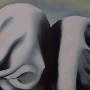 RENE' MAGRITTE the Lovers I Oil Painting Reproduction Hand Made 40x50 ...