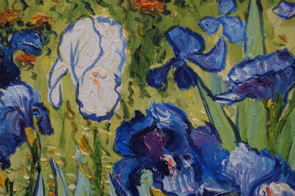 VINCENT VAN GOGH iris Oil Painting - Etsy
