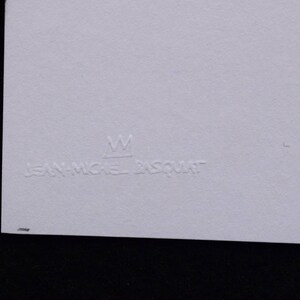 JEAN MICHEL BASQUIAT yellow Tar and Feathers Lithography L.E. 220/300 Numbered and Signed Year ...