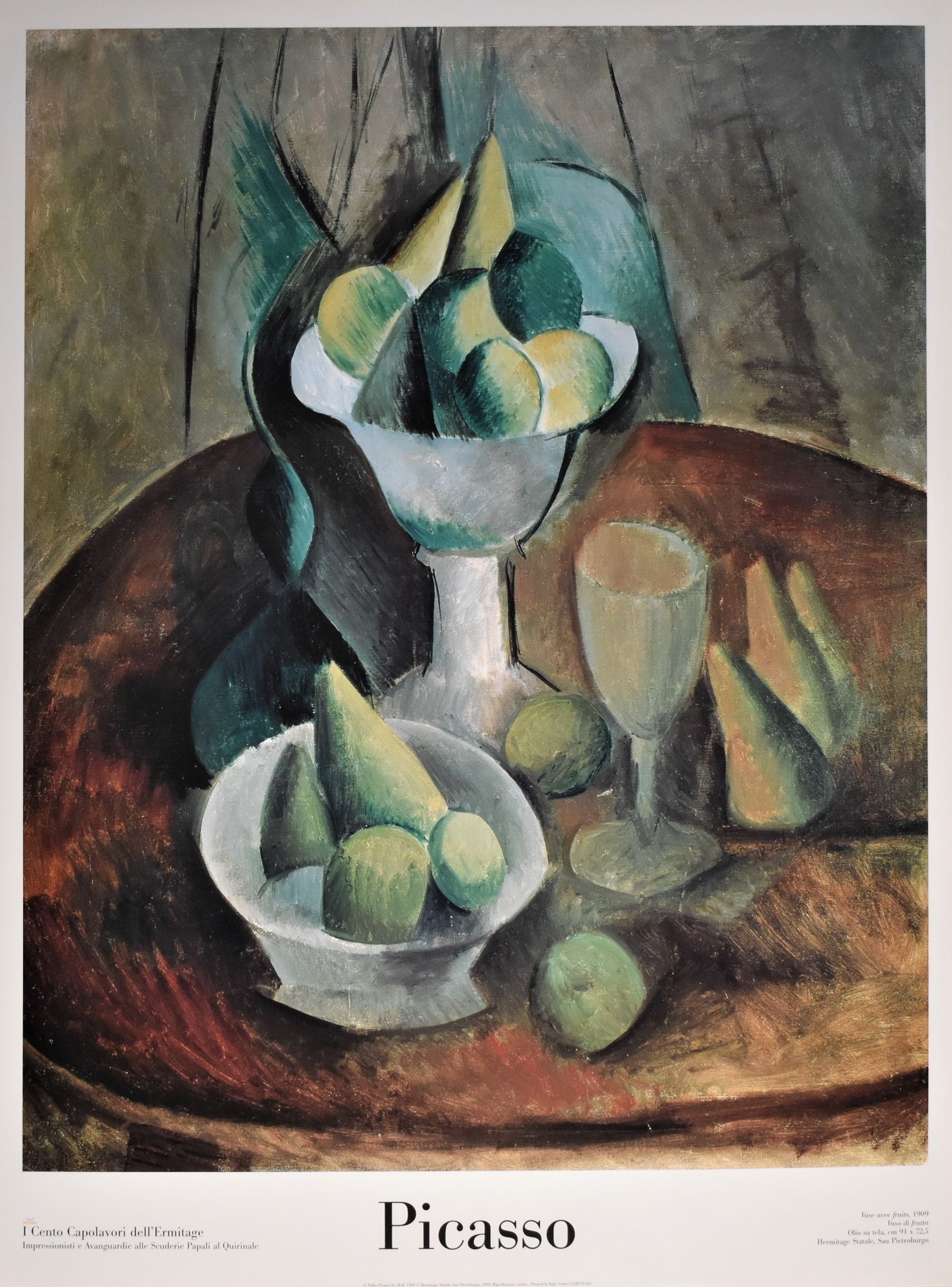 PABLO PICASSO vase With Fruit Original Vintage Poster the Hundred ...