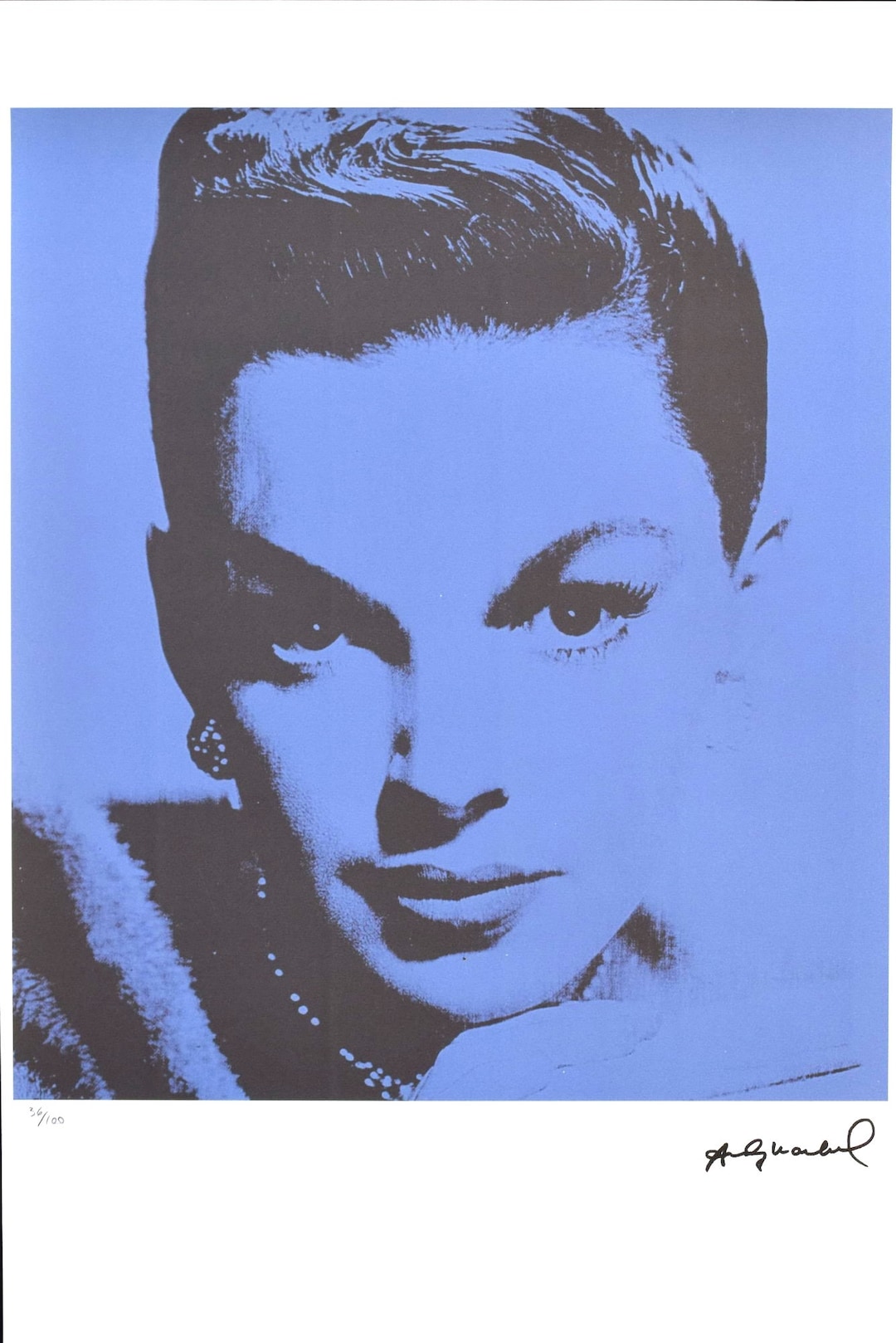 ANDY WARHOL judy Garland Lithography L.E. 36/100 Numbered and Signed ...
