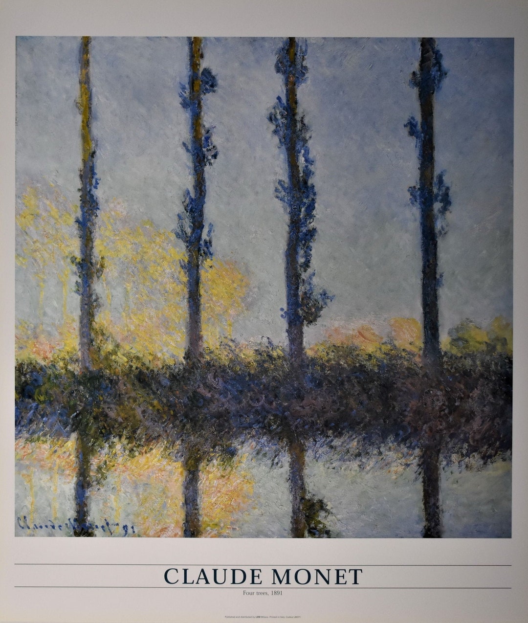 CLAUDE MONET four Trees Original Vintage Poster Year 1996 - Etsy