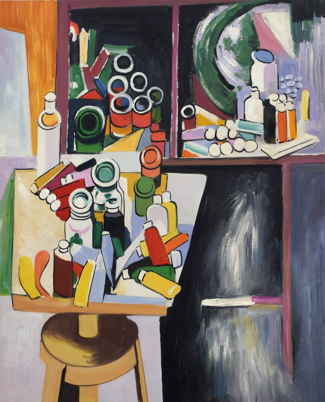 RENATO GUTTUSO studio Interior With Jars Handmade Oil Painting ...