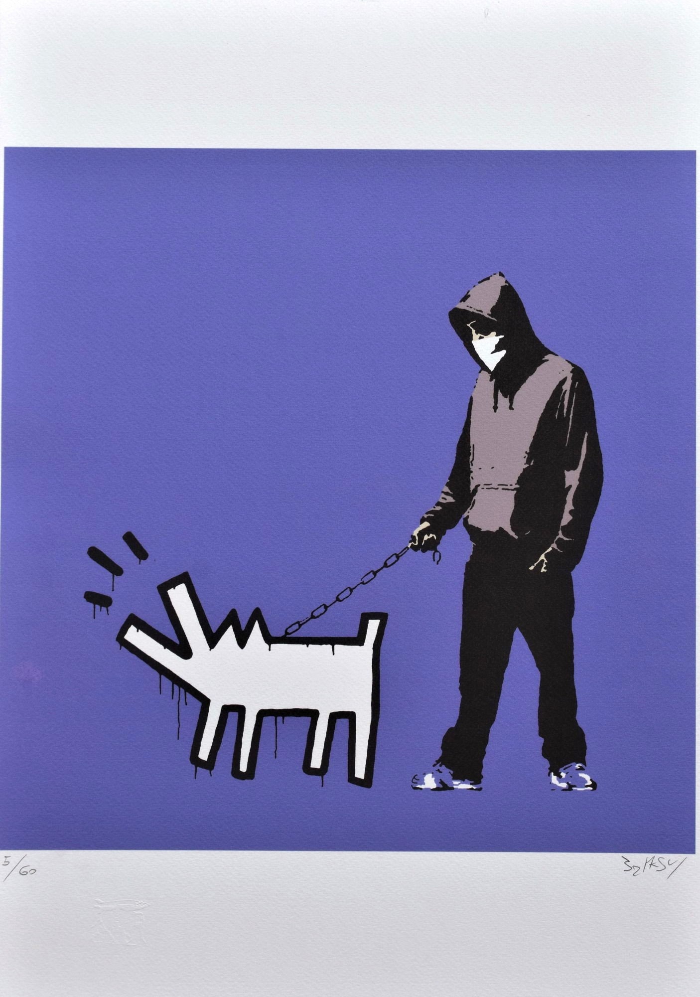 BANKSY haring Dog Lithography L.E. 5/60 - Etsy
