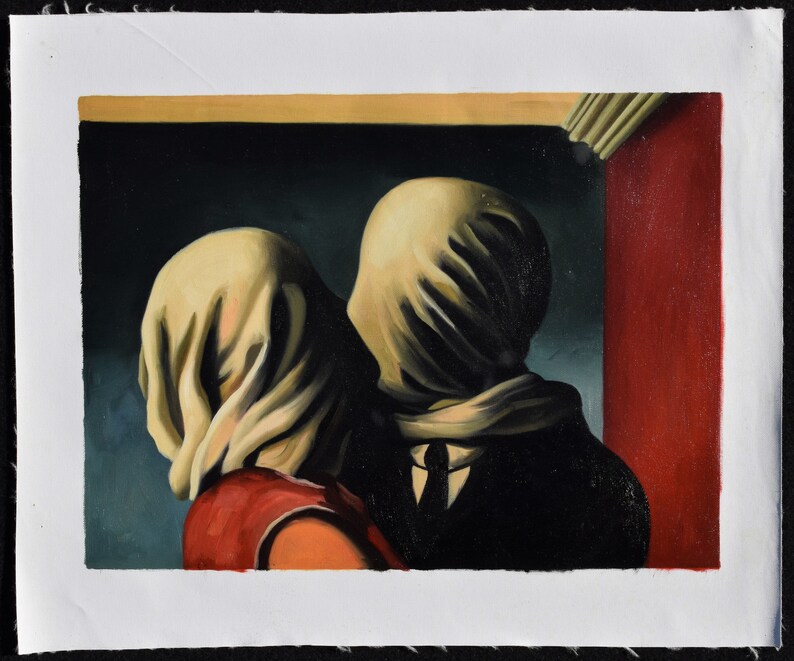 RENE' MAGRITTE the Lovers Ii Oil Painting - Etsy