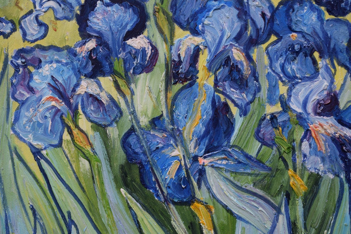 VINCENT VAN GOGH iris Oil Painting - Etsy