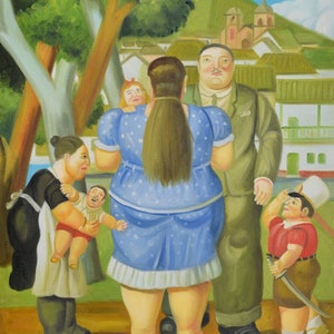 FERNANDO BOTERO the Family Oil Painting Reproduction Hand Made - Etsy