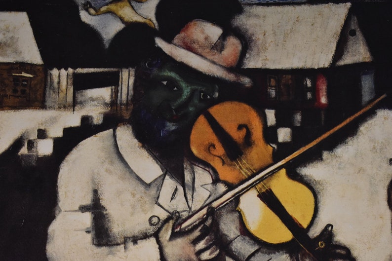 MARC CHAGALL Der Geiger Original Vintage Poster Druckjahr 2002 - Etsy.de