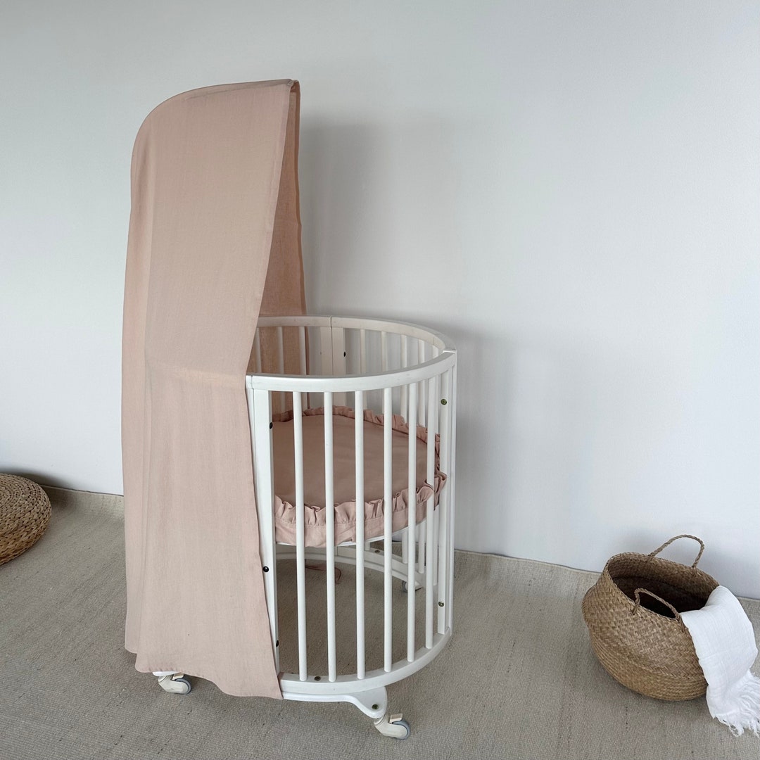 Natural Linen Canopy Veil for Stokke Crib - Etsy