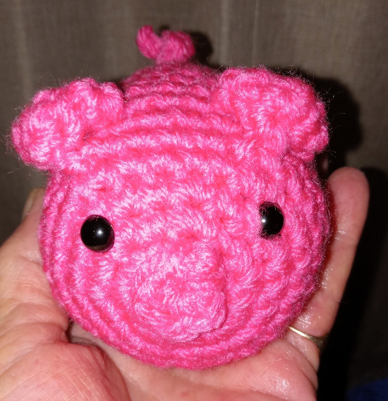 Mini Crocheted Animals, Pink Pig, Cats, Purple Dino, Octopus, Jellyfish ...