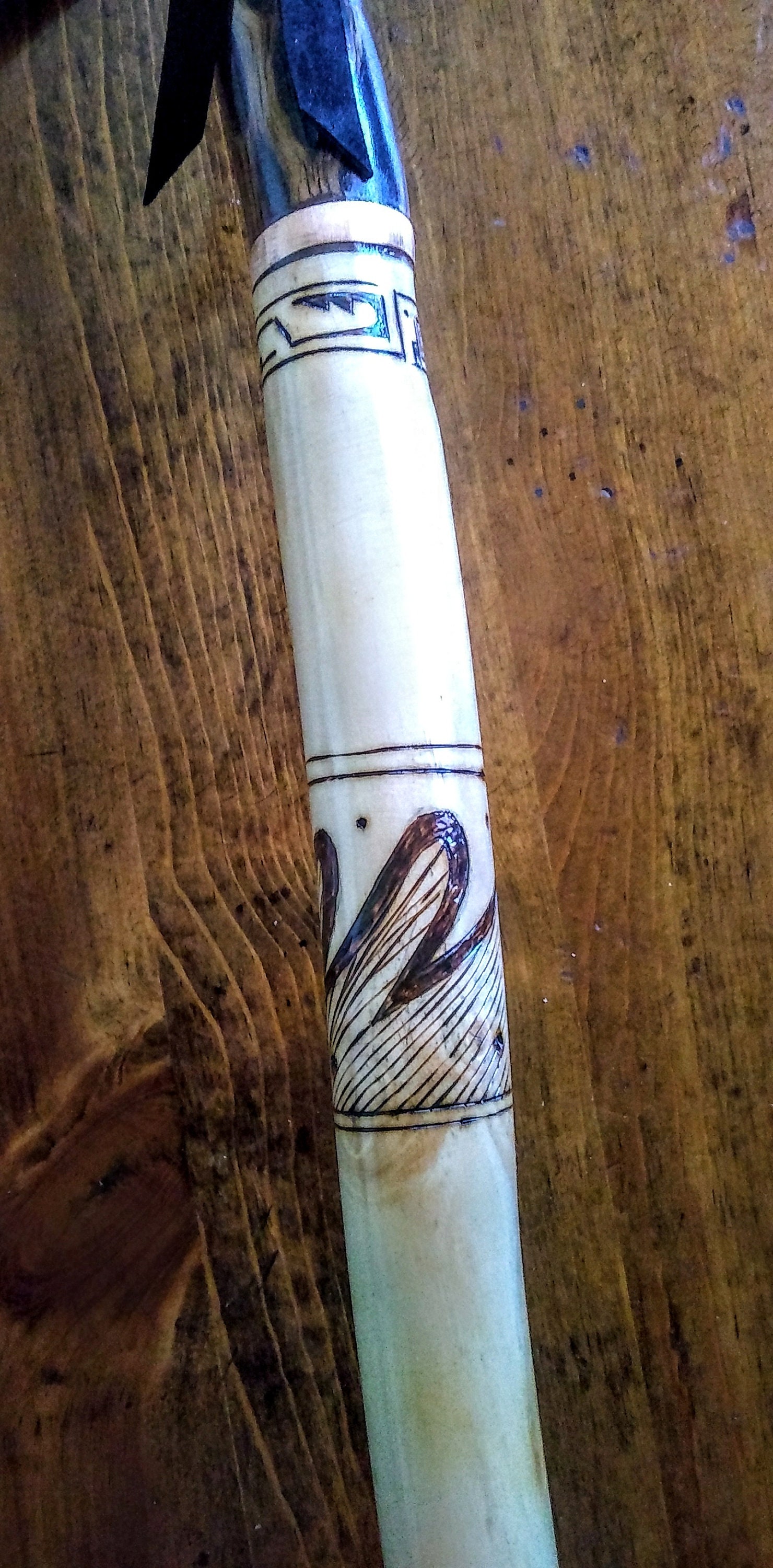 Pine, Cholla Cactus and Elk Antler Walking Stick/Cane, Walking Canes ...
