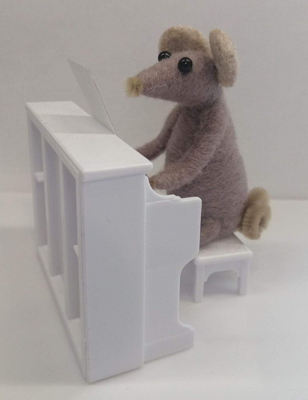 Hand Made Needle Felt Character Mice Musical Mouse Playing the Piano - Etsy