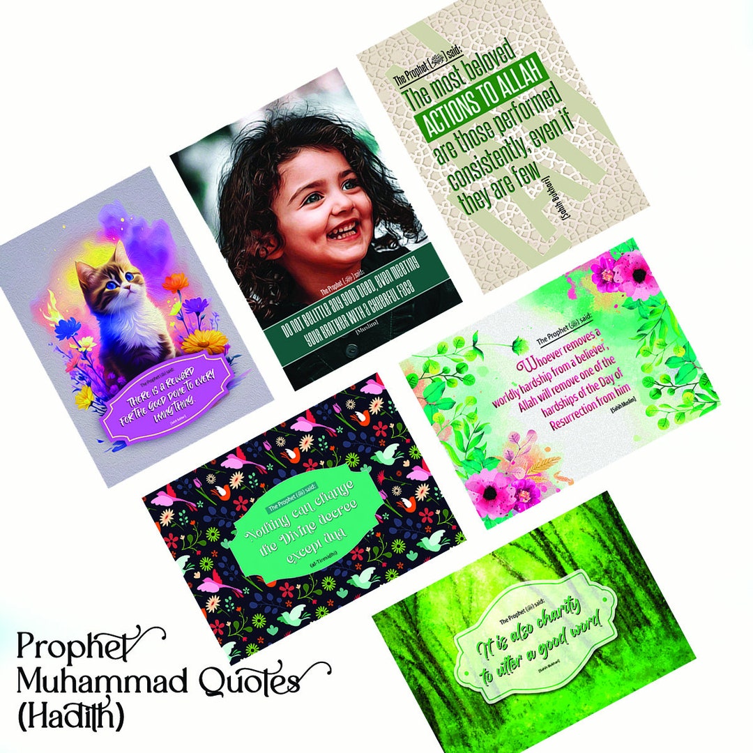 Islamic Postcard Verse-hadith-islamic Quotes Postcards Muslim Cards ...