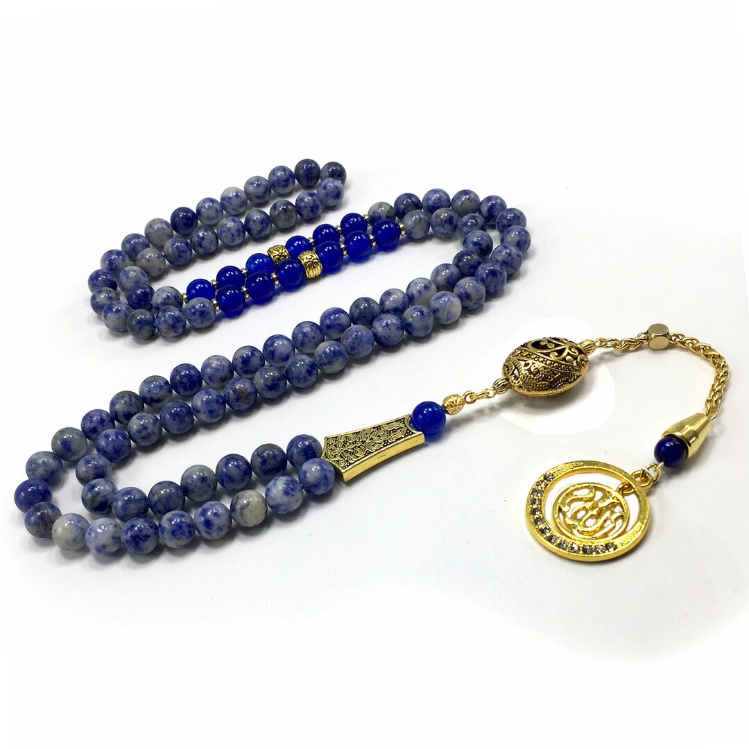 Blue Spot Stone Muslim Prayer Beads Tesbih Women Tasbih - Etsy