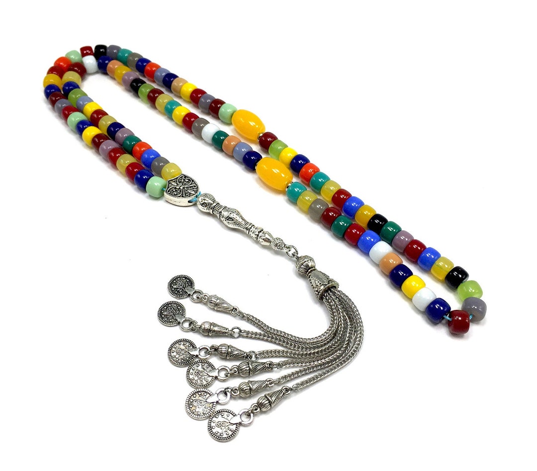 Multi Color Resin Drum Resin Prayer Beads, Worry Beads, Tesbih, Tasbih ...