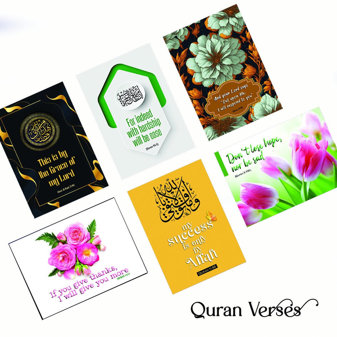 Islamic Postcard Verse-hadith-islamic Quotes Postcards Muslim Cards ...