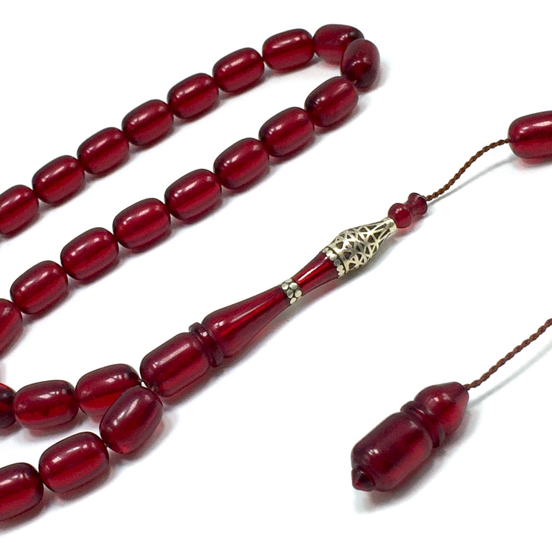 Special Handmade Silver Engraved Bakelite Tesbih, Tasbih, Islamic ...