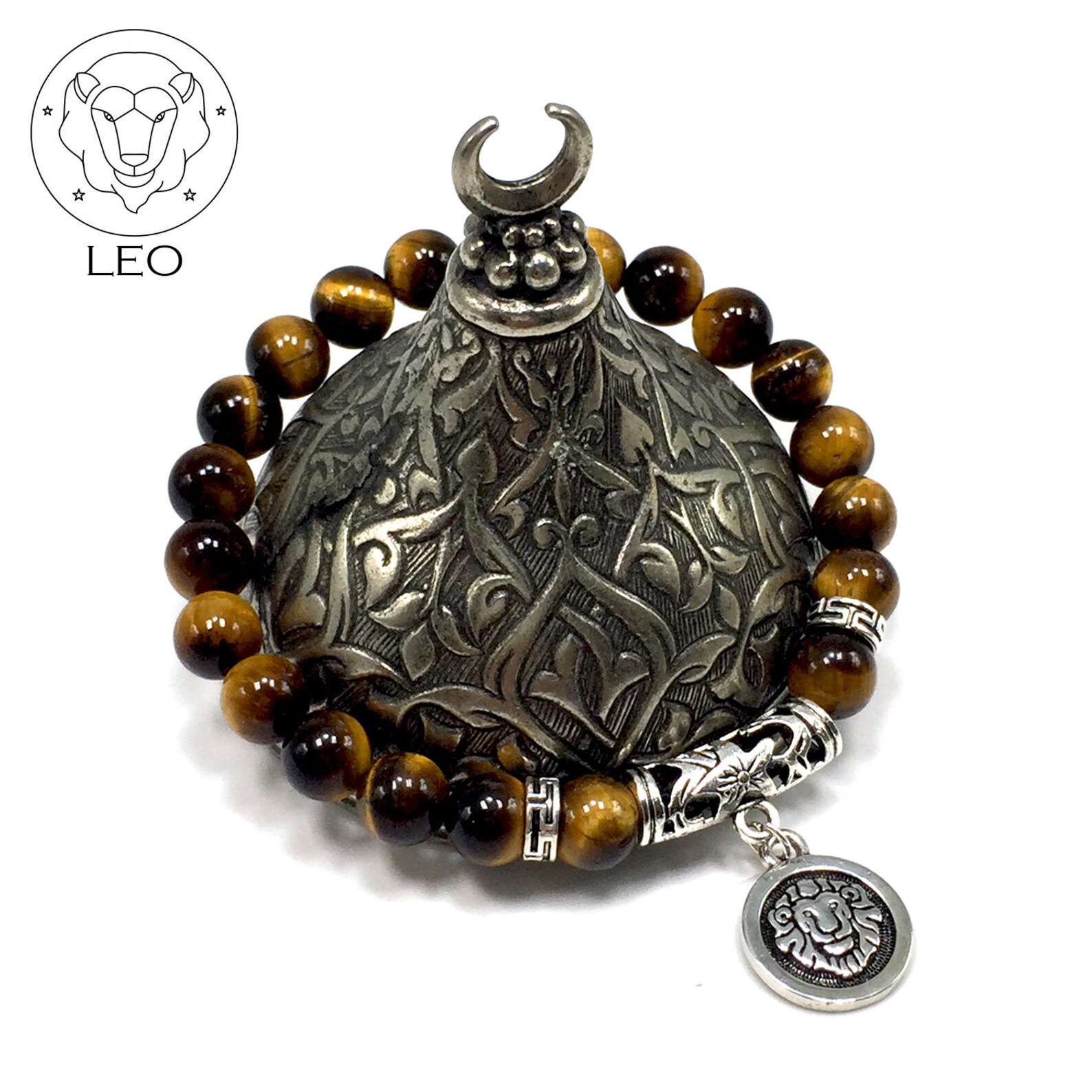 LEO ZODIAC Healing Gemstone Bracelets According to Zodiac Series -8 Mm ...
