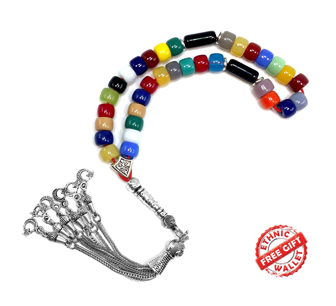 Multi Color Resin Drum Resin Prayer Beads, Worry Beads, Tesbih, Tasbih ...