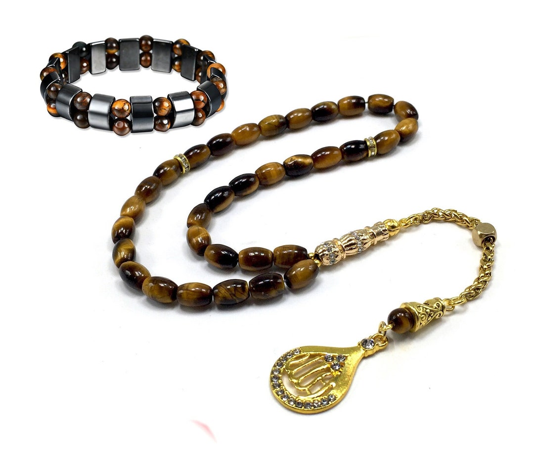 Tiger Eye Prayer Beads and Bracelet Worry Beads Tesbih - Etsy
