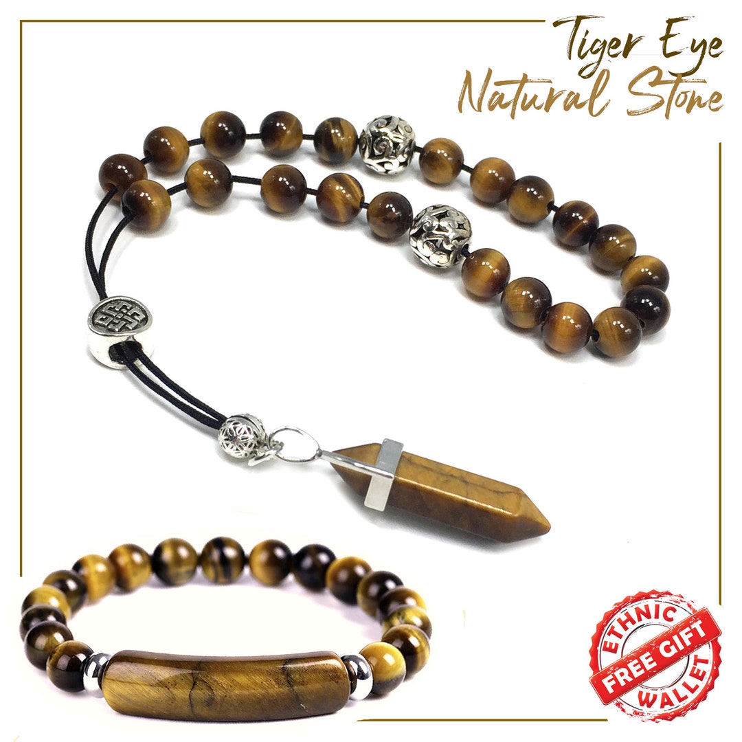 Tiger Eye Stone Greek KOMBOLOI & Bracelet, Rosary, Worry Beads, Anxiety ...