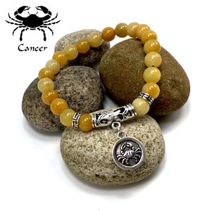 CANCER ZODIAC Healing Gemstone Bracelets According to Zodiac Series -8 ...