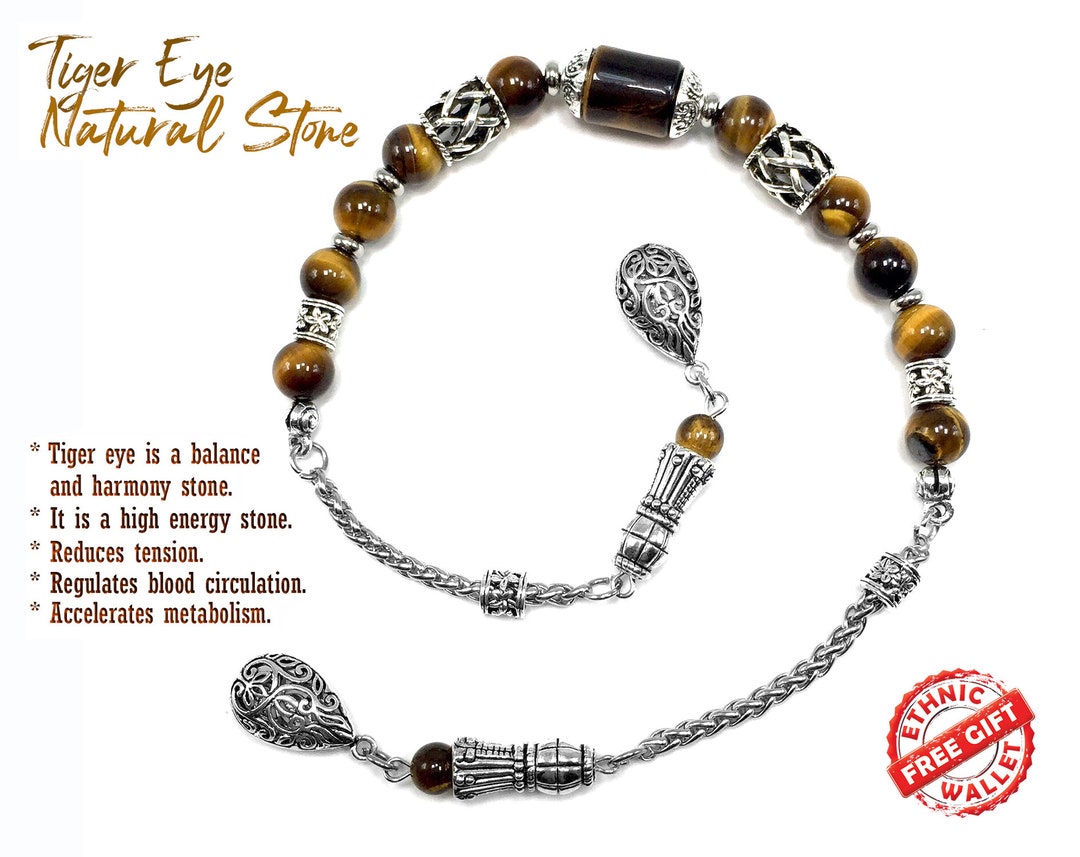 Tiger Eye Worry Beads, Prayer Rosary, Stress Relief Tasbih - Etsy