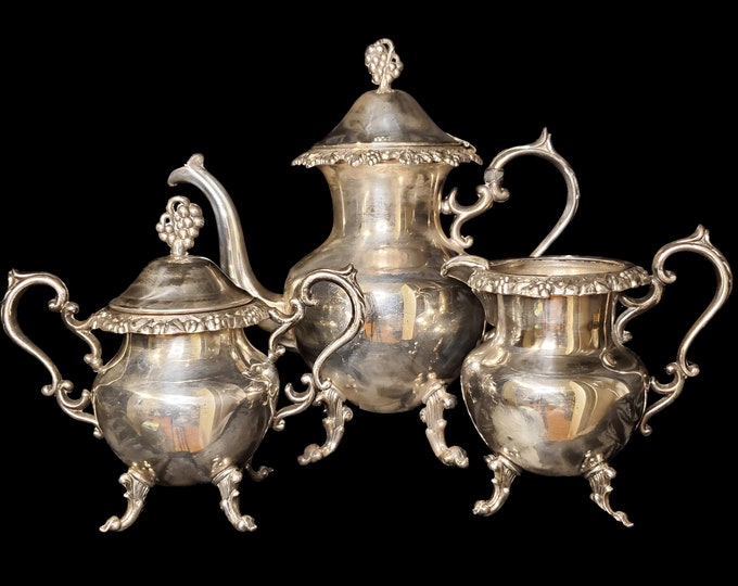 SOLD "fedex G" Antique Birmingham Silver on Copper Tea Set *6 Piece Set ...