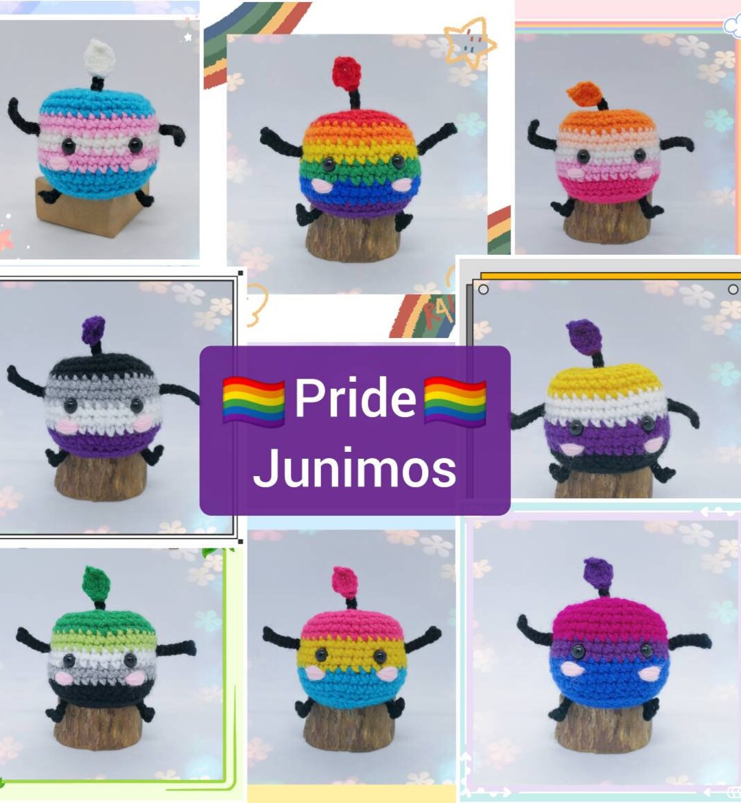 Crochet Stardew Valley PRIDE Rainbow Junimo Plushie - Etsy