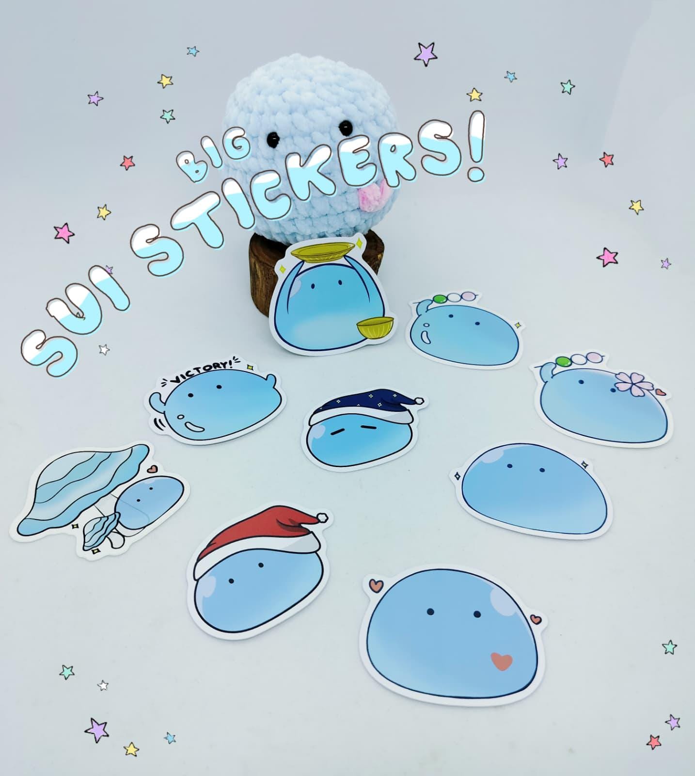 Fanart Stickers - Big Sui Slime Campfire Cooking Tondemo Skill - Etsy