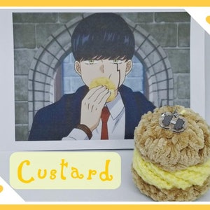 Crochet Mashle Choux Cream Puff Plush Keychain Wizard Anime - Etsy