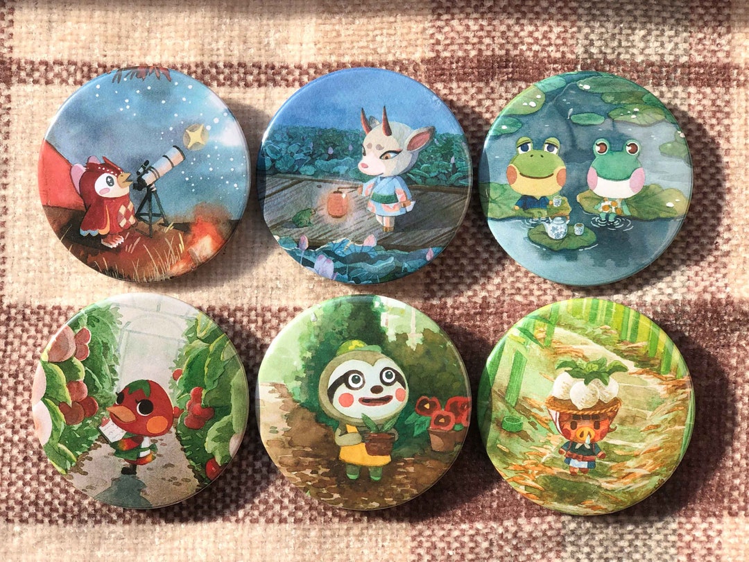 Animal Crossing Button Badge - 45mm - Animal Crossing Gift - ACNH ...