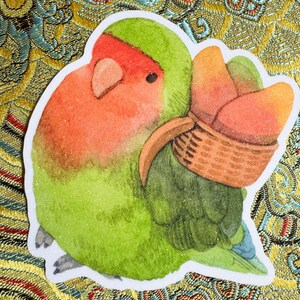 Bird Stickers - 8cm - Birb Stickers - Glitter Sticker - Parrot Sticker ...