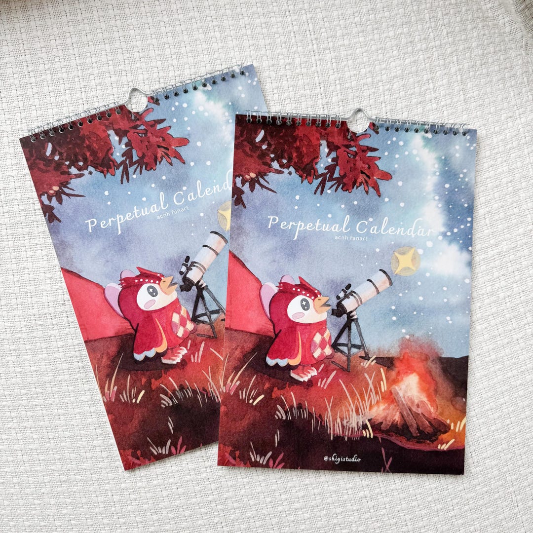 Animal Crossing Perpetual Calendar: A4 Fan Art Wall Calendar - Etsy