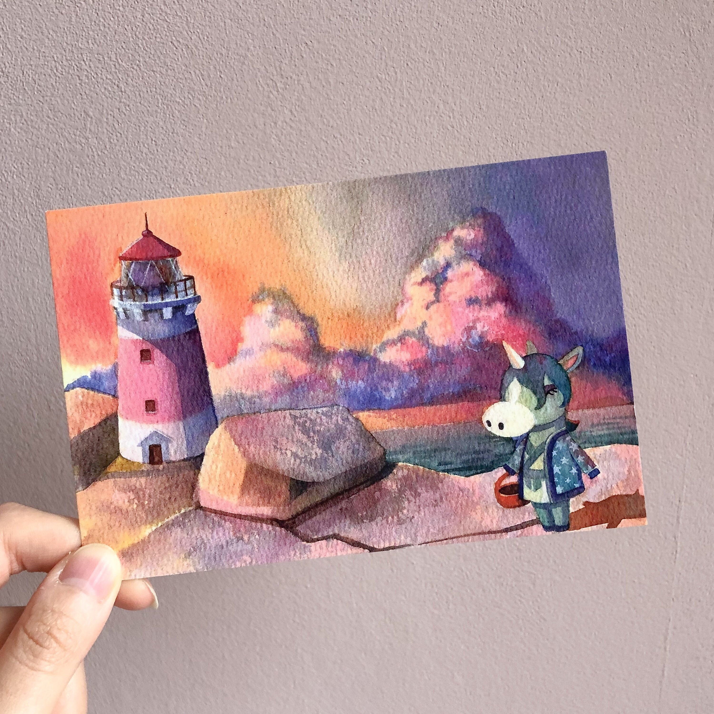 Home & Living Home Décor Animal Crossing Art Gift Postcard Card Animal ...