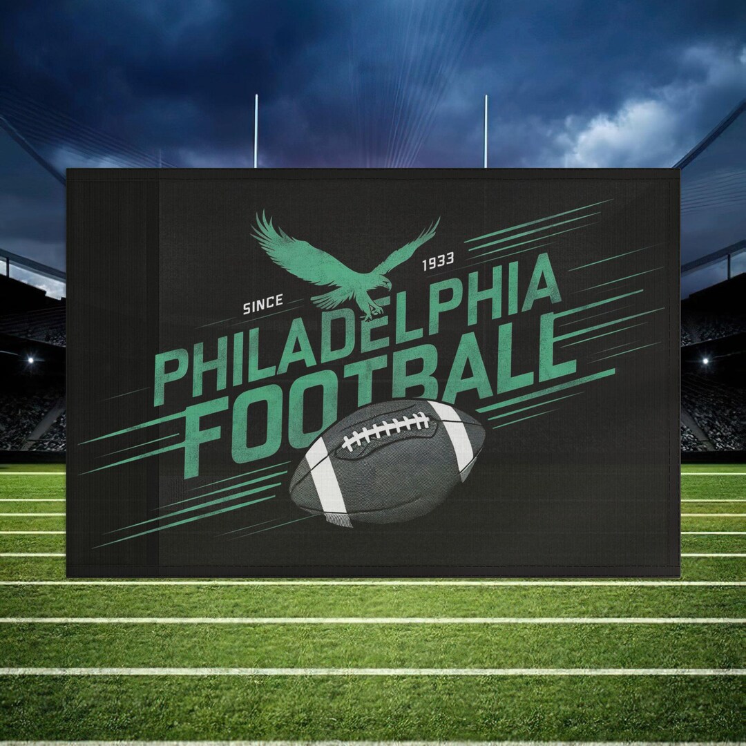 Philadelphia Football Flag, Eagles Football Banner, NFL Team Decor ...