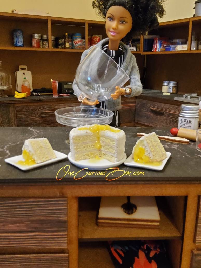 DESSERTS/SNACKS Pineapple Coconut Cake for 2 Barbie sized | Etsy