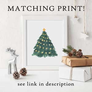 Christmas Forest Printable, Watercolor Christmas Tree Printable Art ...